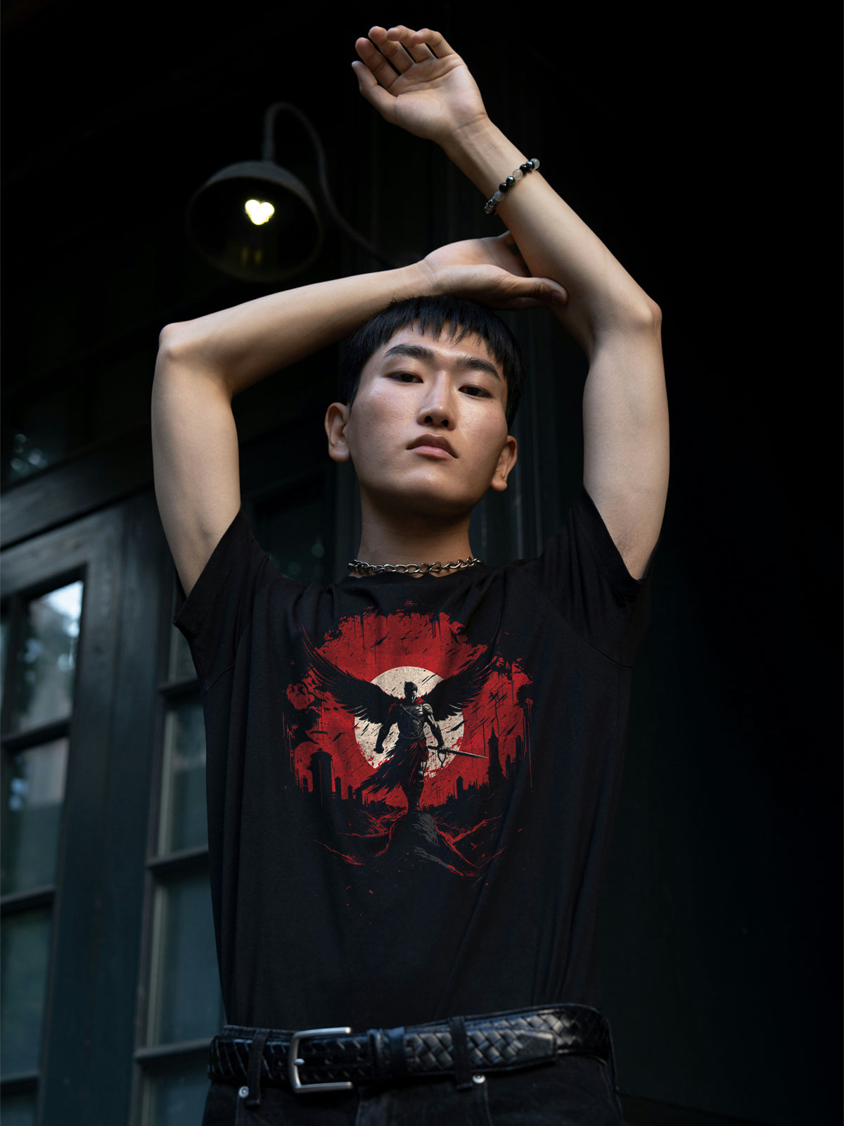 Buy Eagle Warrior Oversized Printed T-shirt Online | THREADCURRY