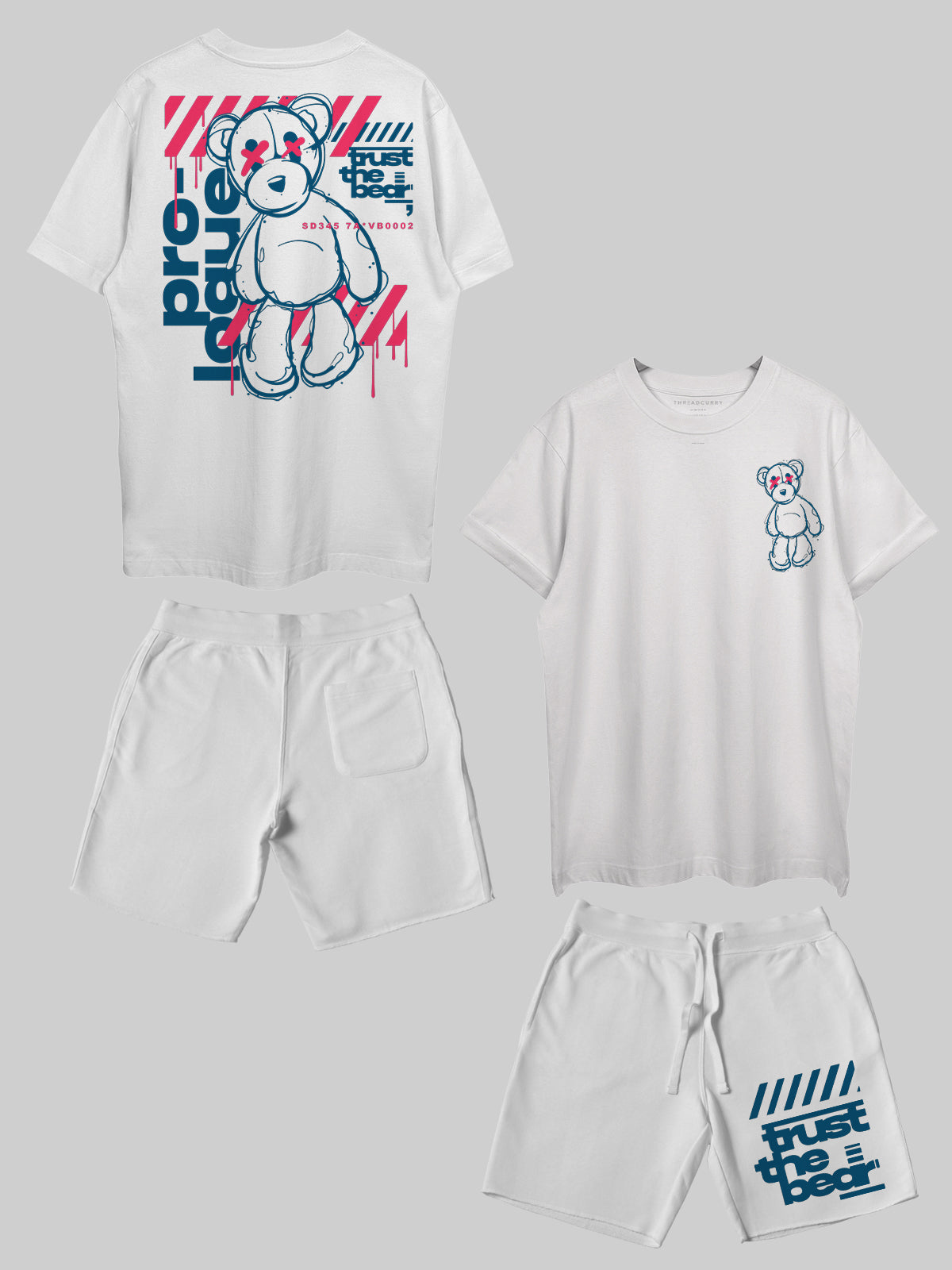 Buy Trust the Teddy Co-ord Set of Tshirt Shorts Online | THREADCURRY