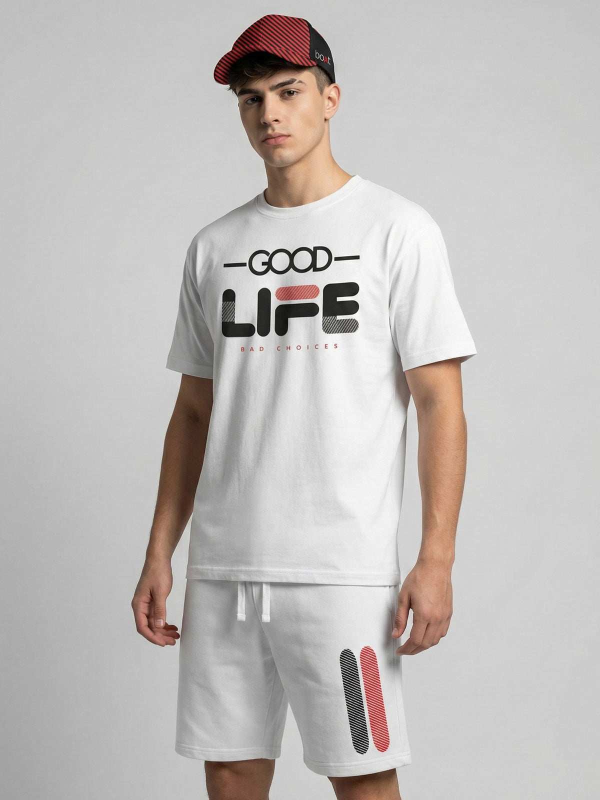 Buy Good Life Co-ord Set of Tshirt Shorts Online | THREADCURRY